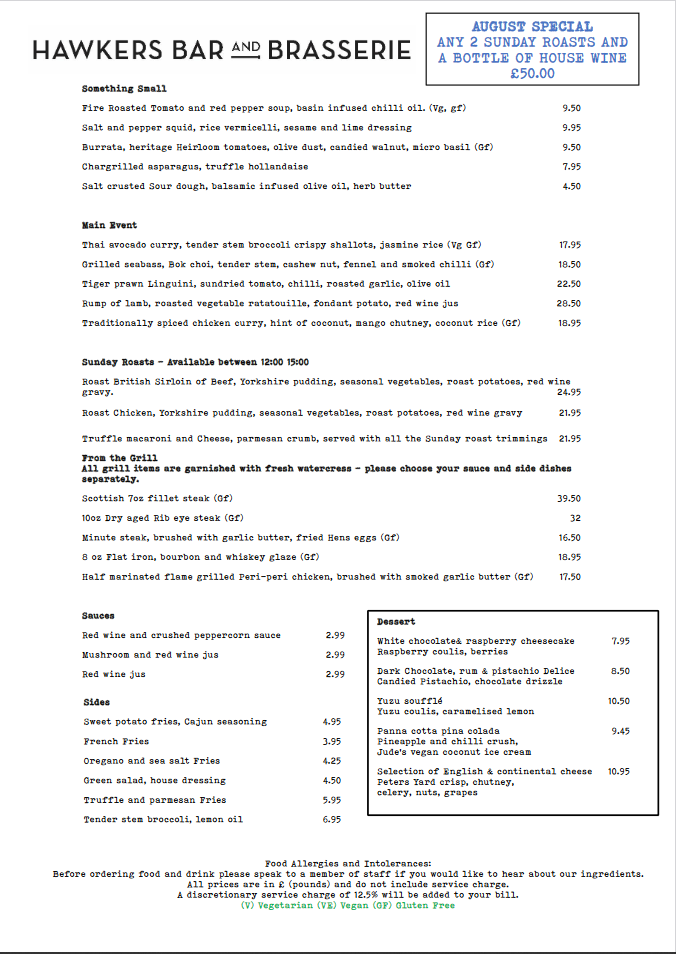 Hilton > Menus > Restaurant Dinner