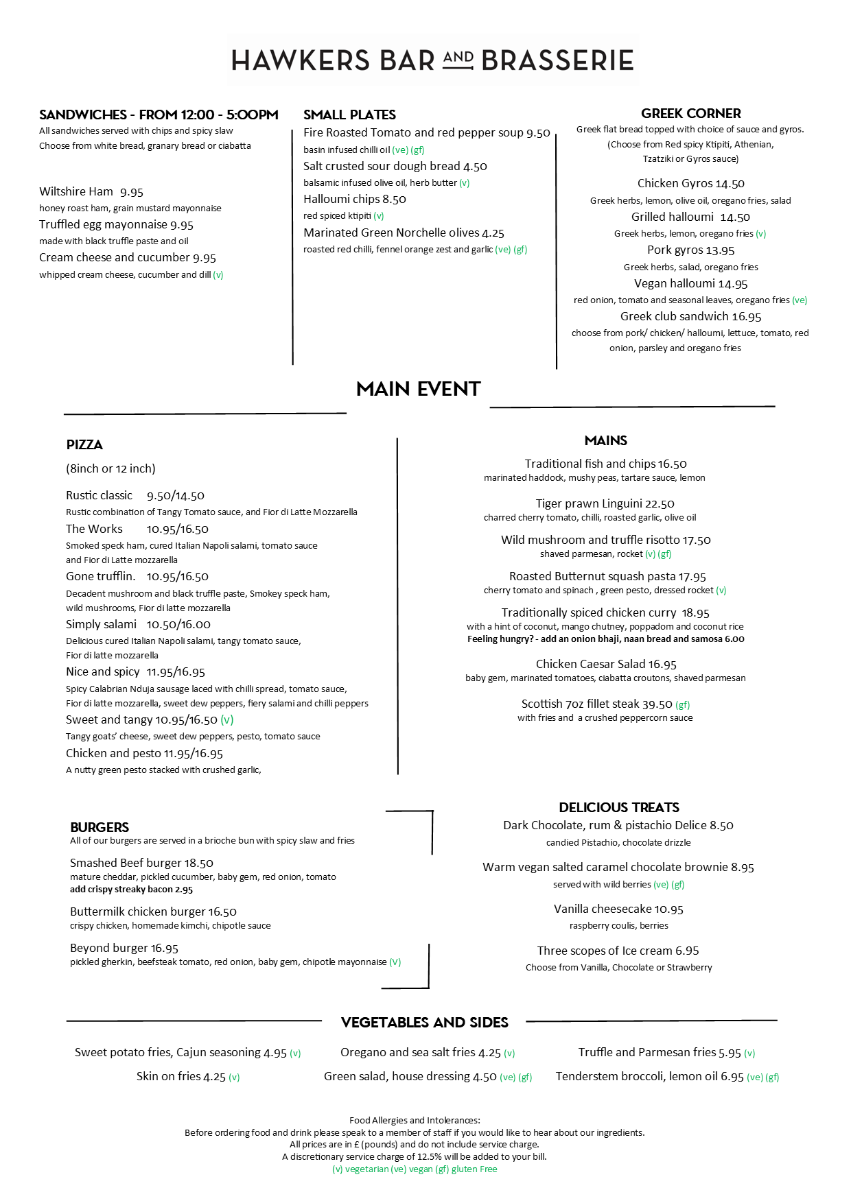 Hilton > Menus > Restaurant Dinner